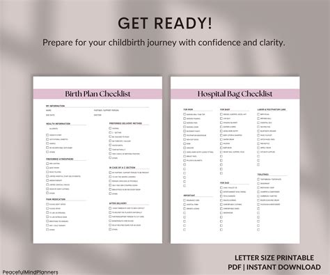 Pregnancy Checklist Bundle Printable Pregnancy Planner Pregnancy To