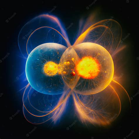 Premium Photo Subatomic Particle Collision Illustration Nuclear Fusion Concept Generative Ai