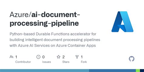 Github Azureai Document Processing Pipeline Python Based Durable