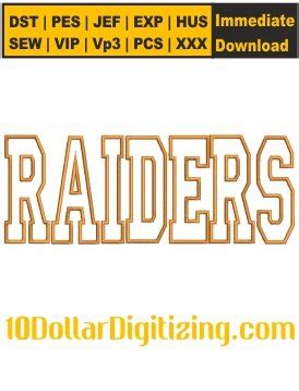 Raiders Machine Embroidery Design Las Vegas Raiders Embroidery Patterns