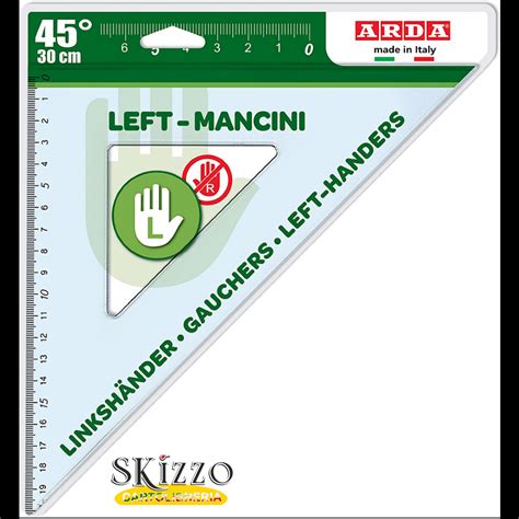 Squadra 45° 30cm Per Mancini Cartolibreria Skizzo