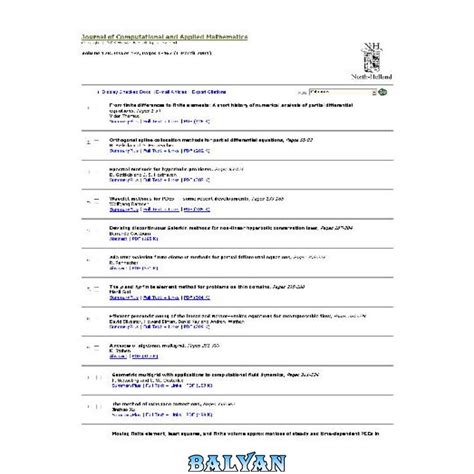 دانلود کتاب Numerical Analysis 2000 Partial Differential Equations بلیان