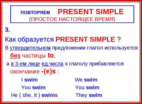 Present Simple таблица