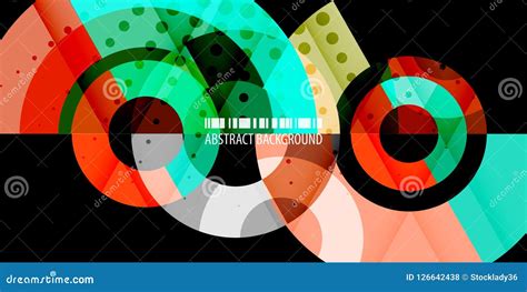 Geometric Colorful Abstract Shape Background Template Design Layout Stock Vector Illustration