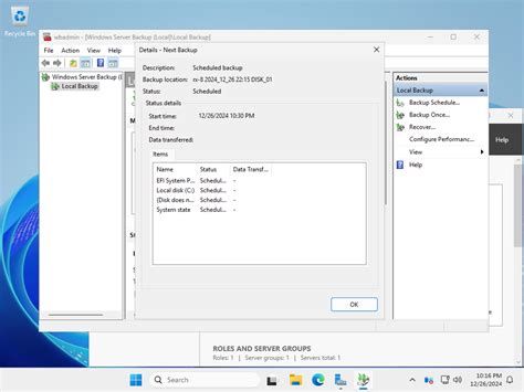 Windows Server 2025 Backup Set Scheduled Backup Server World