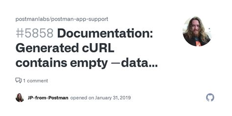 Documentation Generated Curl Contains Empty Data Attribute · Issue