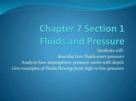 Fluids And Pressure Physics Presentation