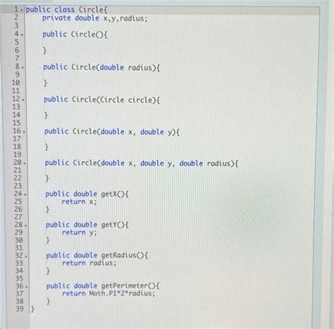 Solved Implement All Constructors And The Specified Methods