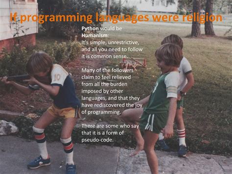 If Programming Languages Were Religion Ppt Programming Languages