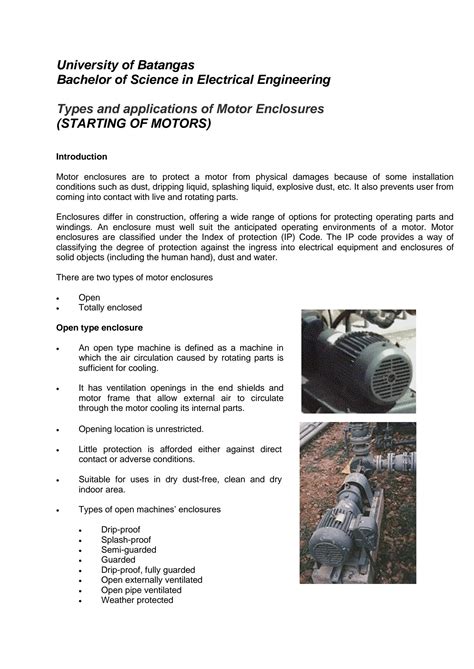 Enclosures Of Motor At Leo Gatehouse Blog