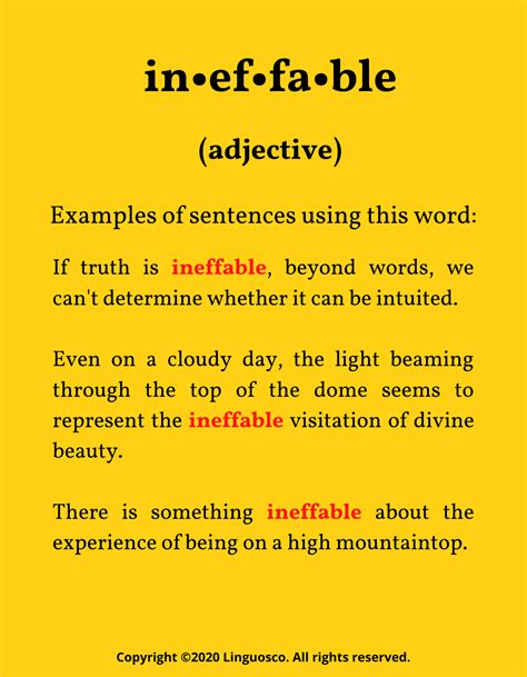 Ineffable Definition