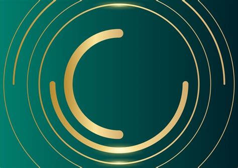 어둠에 황금 선이 있는 추상 녹색 고급 배경 현실적인 종이 컷 스타일 3d 배너 포스터 브로셔 프레 젠 테이 션 배경 등을 위한 벡터 일러스트 레이 션 프리미엄 벡터