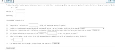 Find The Interval S Where The Function Is Increasing