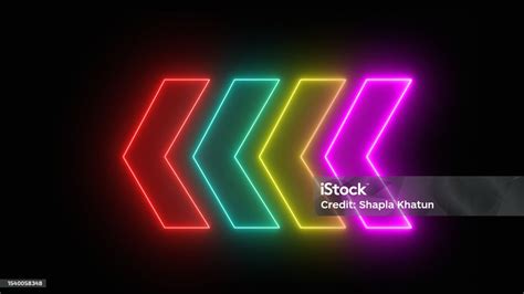 빨강 녹색 노랑 및 네온 화살표가 빛나는 효과 도로 방향에 대한 왼쪽 화살표 현대의 간단한 화살표입니다 왼쪽을 가리키는 디지털 화살표 파란색입니다 벡터 그림입니다 3차원