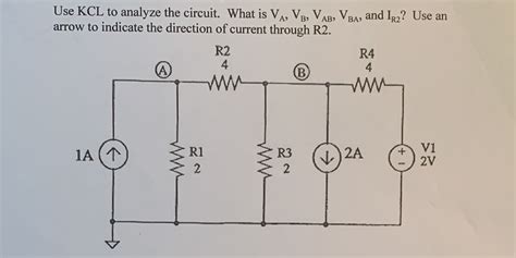 [solved] use kcl to analyze the circuit what is va vb vab vba and