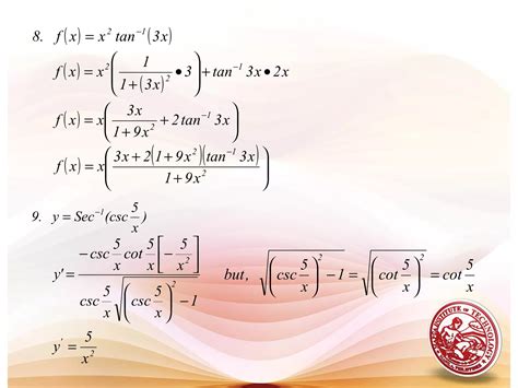 Lesson Derivative Of Inverse Trigonometric Functions PPT
