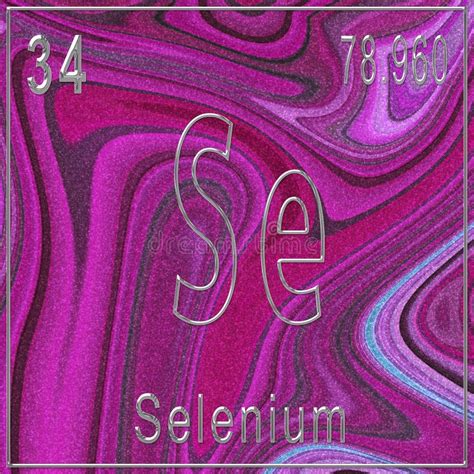 Selenium Chemical Element Sign With Atomic Number And Atomic Weight