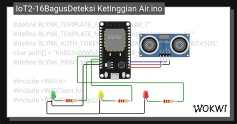 Deteksi Ketinggian Air Wokwi Esp32 Stm32 Arduino Simulator