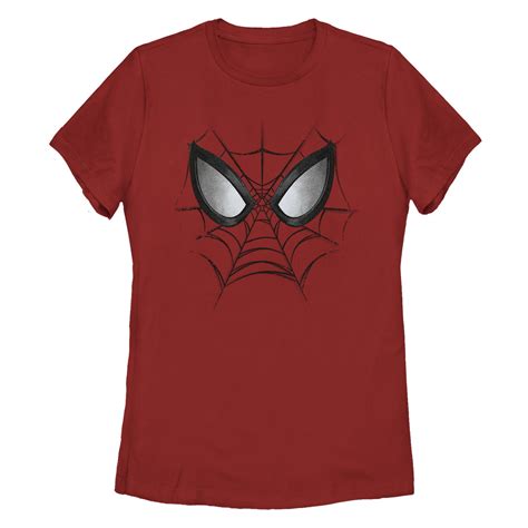 Womens Marvel Spider Man Web Spider Face Graphic T Shirt