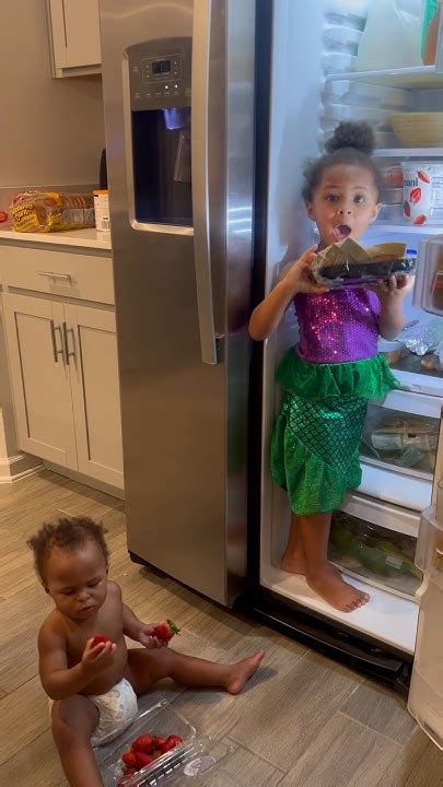 Dad Catches Daughters Sneaking Snacks Out The Refrigerator Shorts