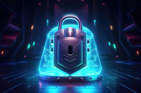Premium Ai Image Cyber Security Concept Shield Padlock With Keyhole On Circuit Board Background
