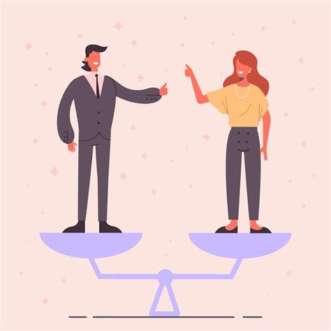 Free Vector Gender Equality Illustrated Design