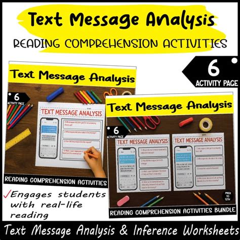 Text Message Analysis And Inference Worksheets Reading Comprehension Activities