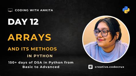 Day12 Arrays Array Methods Dsa In Python Scratch To Advanced