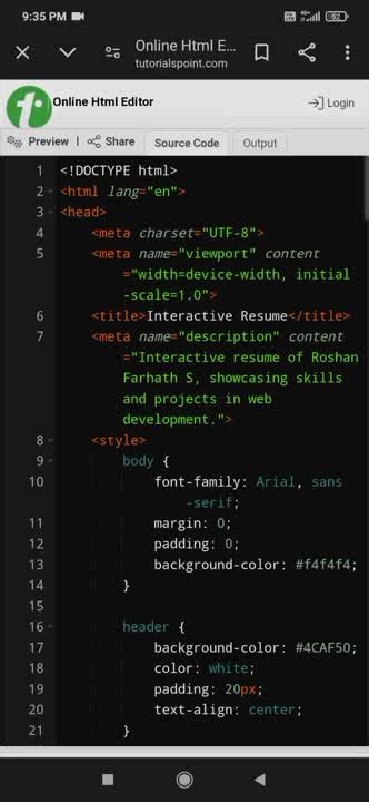 Roshan Farhath On Linkedin Completed An Interactive Resume Project🎯🎯