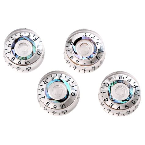 Homemaxs 4pcsset Round Guitar Knobs Volume Tone Control Knobs Rotary Knobs Style Electric