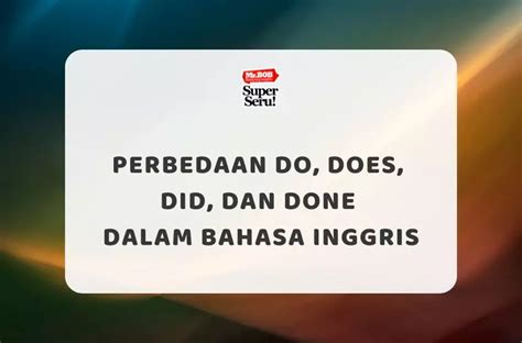Perbedaan Verb S And Es Mr Bob Kampung Inggris