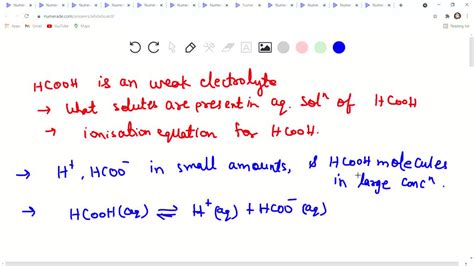 Formic Acid Hcooh Loses A Hydrogen Ion To Make The Formate Ion Hcoo Question Write The