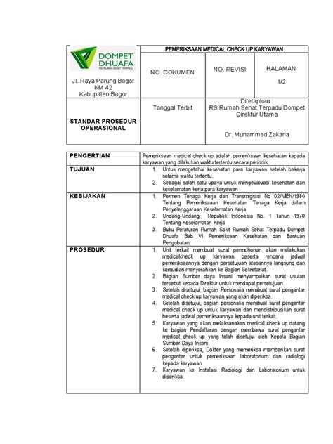 Spo Mcu Karyawan Pdf