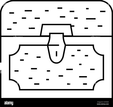 Treasure Chest Line Icon Vector Illustration Stock Vector Image Art Alamy