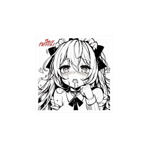 Drooling Vinyl Sticker Anime Girl Ahegao Decal Etsy