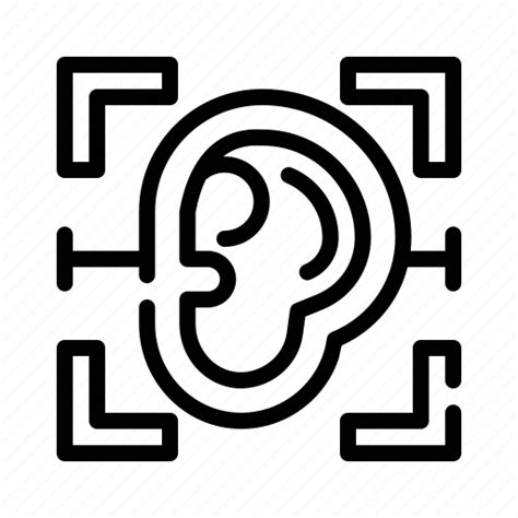 Ear Shape Recognition Biometric Identification Security Scan Icon Download On Iconfinder