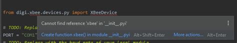Python Getting The Error Cannot Find Reference ‘xbee In ´initpyi´ When Building