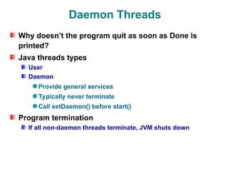 JAVA MULTITHREDED PROGRAMMING LECTURES PPT