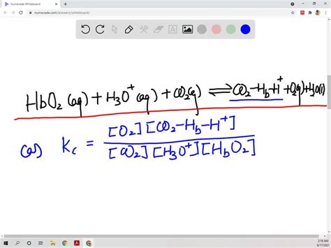 Solved The Binding Of Oxygen By Hemoglobin Hb Giving Oxyhemoglobin Hbo Is Partially