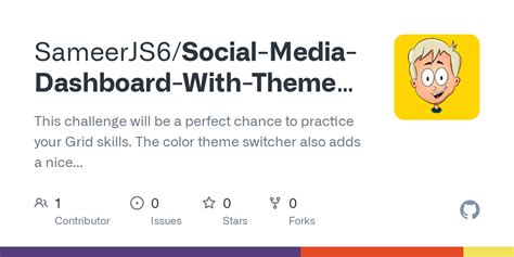 github sameerjs6 social media dashboard with theme switcher this challenge will be a perfect