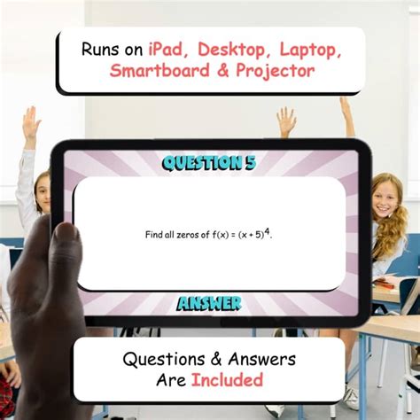 Polynomial Zeros And Multiplicity Bump Math Game No Prep Precalculus Review