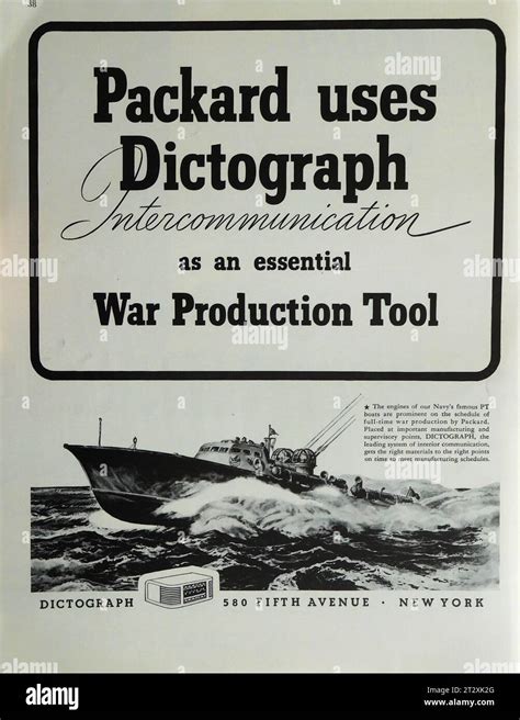 Us Navy Pt Boats Engine Manufacturers Packard Uses Dictograph