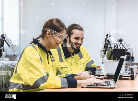 Engineer Team Software Developer Happy Working Together Typing Program
