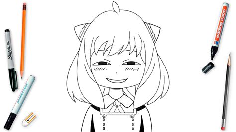 How To Draw Anya Forger Easy Step By Step Grinning Anya From Spy X
