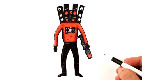 Как нарисовать Титан Колонка из Скибиди туалет Youtube