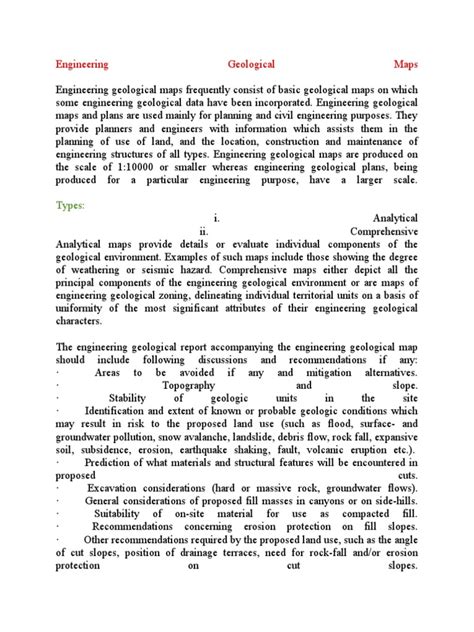 Engineering Geological Maps Pdf Geotechnical Engineering Earth Sciences