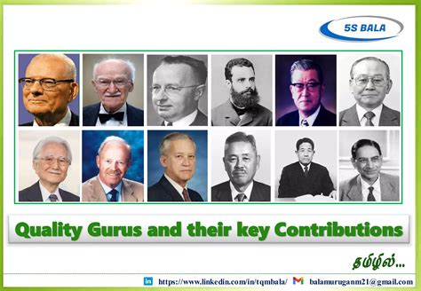 Quality Gurus And Their Key Contributions PPT