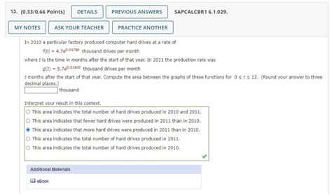 Solved In 2010 A Particular Factory Produced Computer Hard