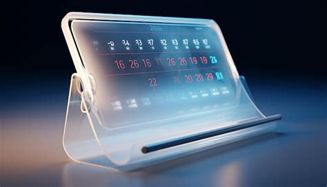 Premium Photo Futuristic Desk Calendar