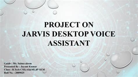 This Is A Jarvis Ppt For Jarvis Ai Assistant Lovers And This Is For You Pdf